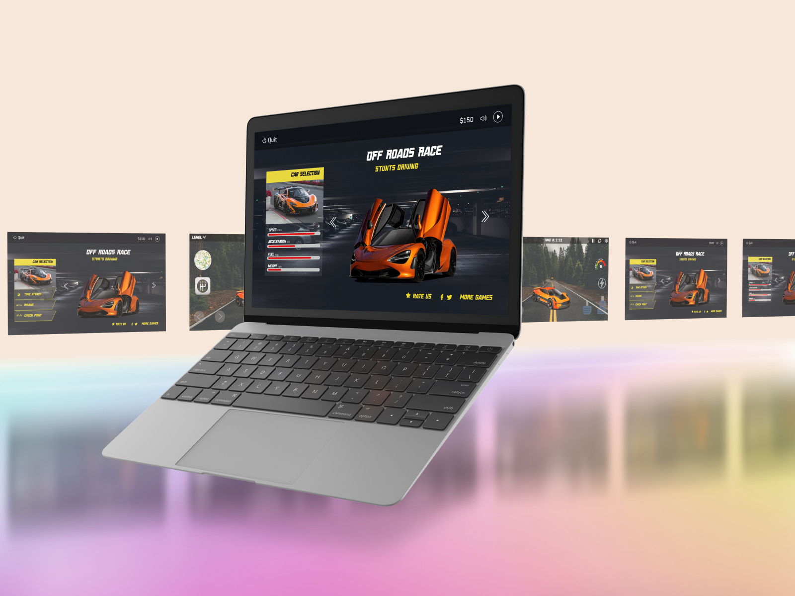 Off Road Race Game UI design by Muhammad Hammad on Dribbble