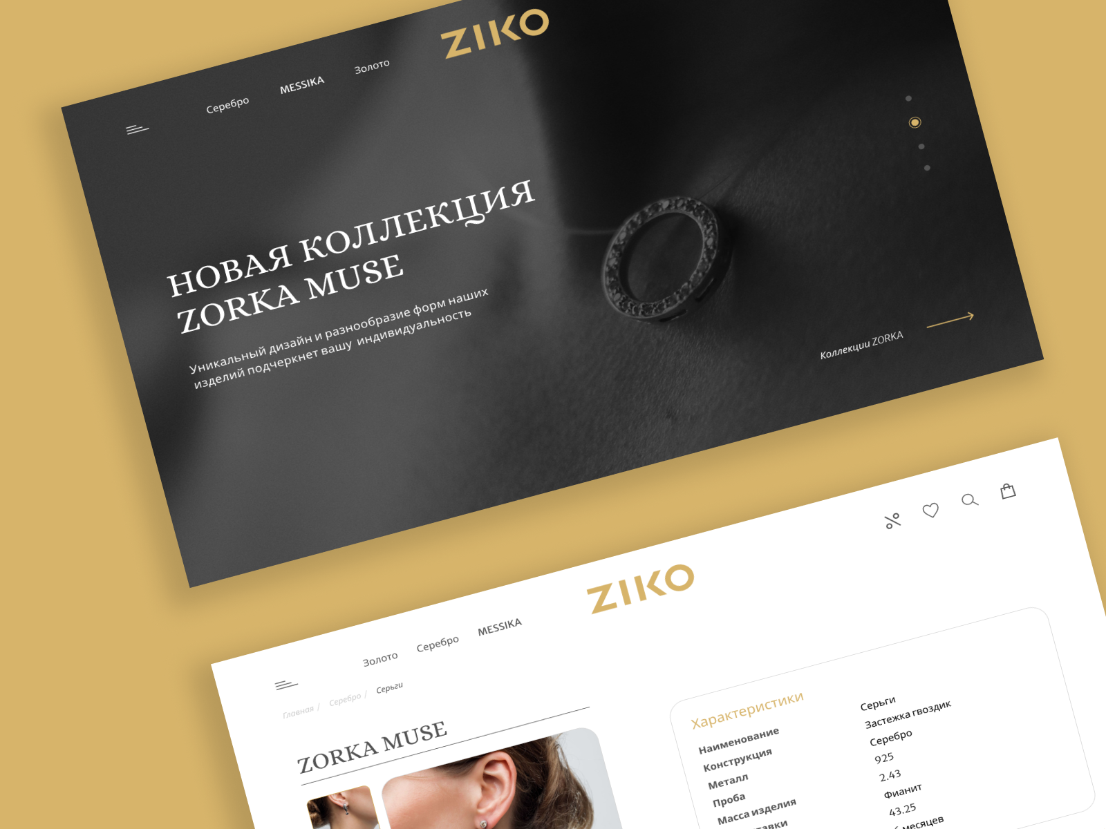 ZIKO page by Anastasiya Herasimova on Dribbble