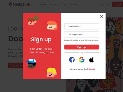 Sign up page by Keshani de Silva on Dribbble