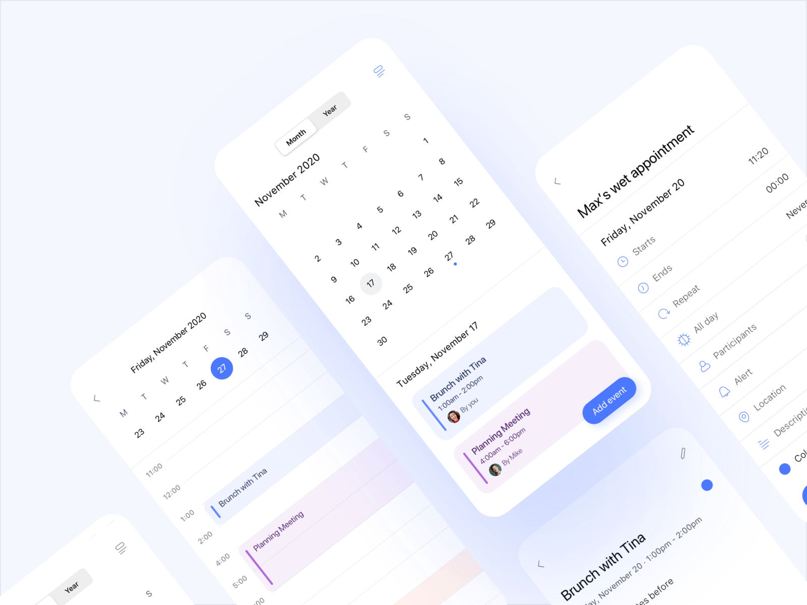 Calendar ui by Nevena on Dribbble