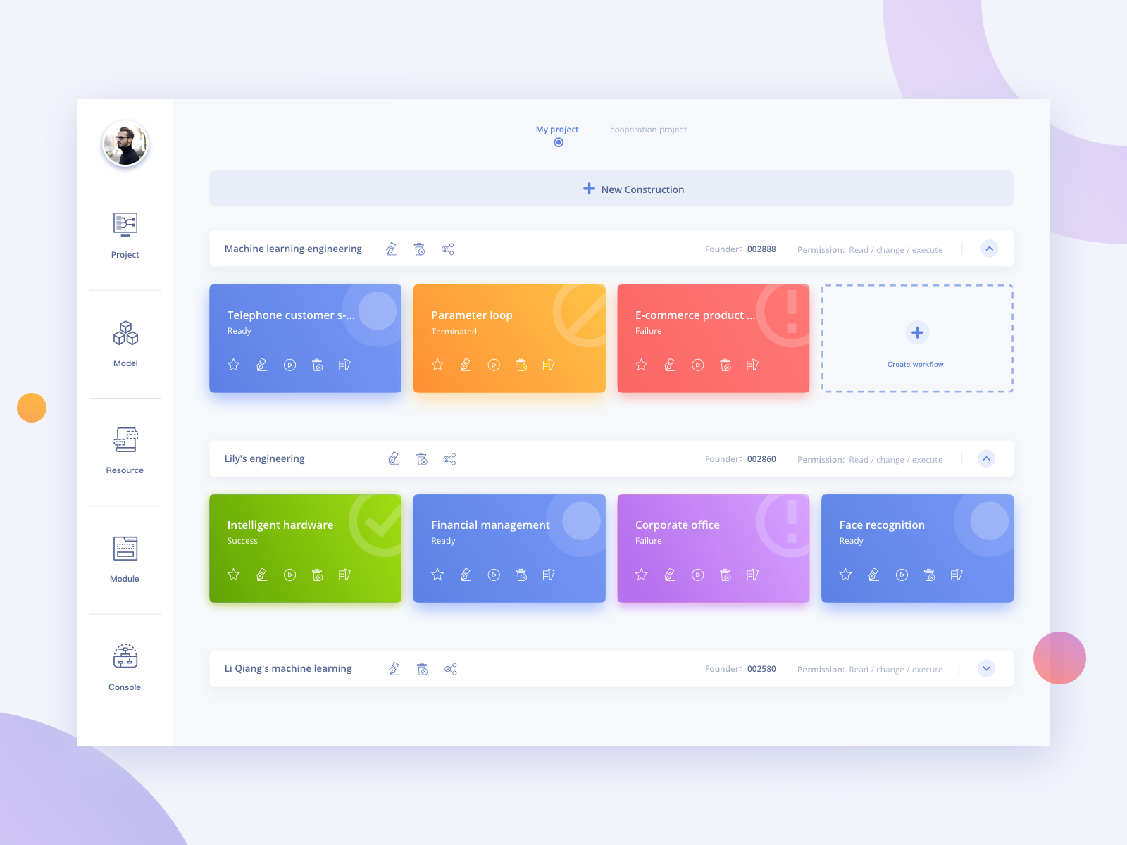 Machine Learning Platform Home by luyuanyuan on Dribbble