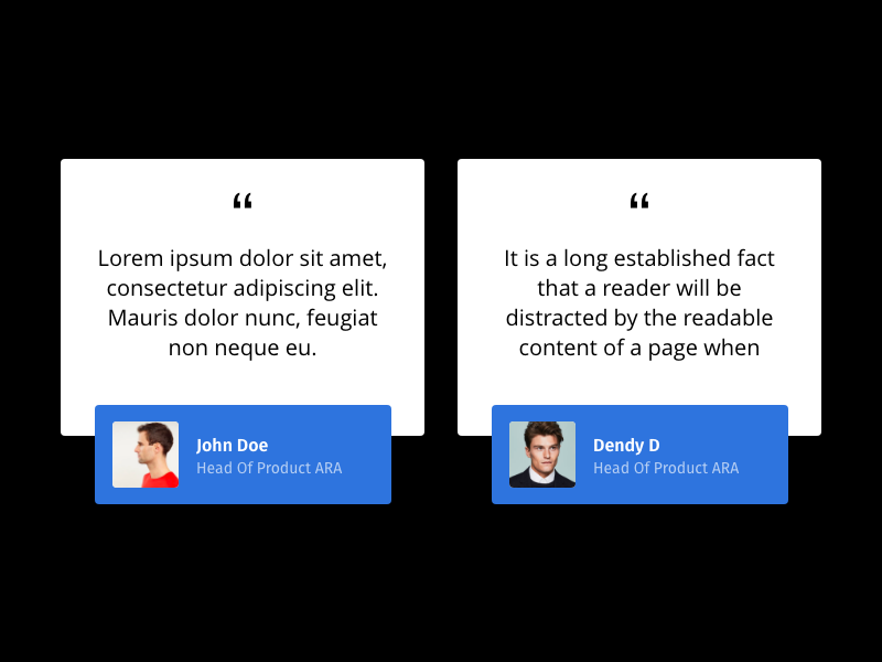 Testimonial Card by Ocat - Nur Ibrahim Rosyad on Dribbble