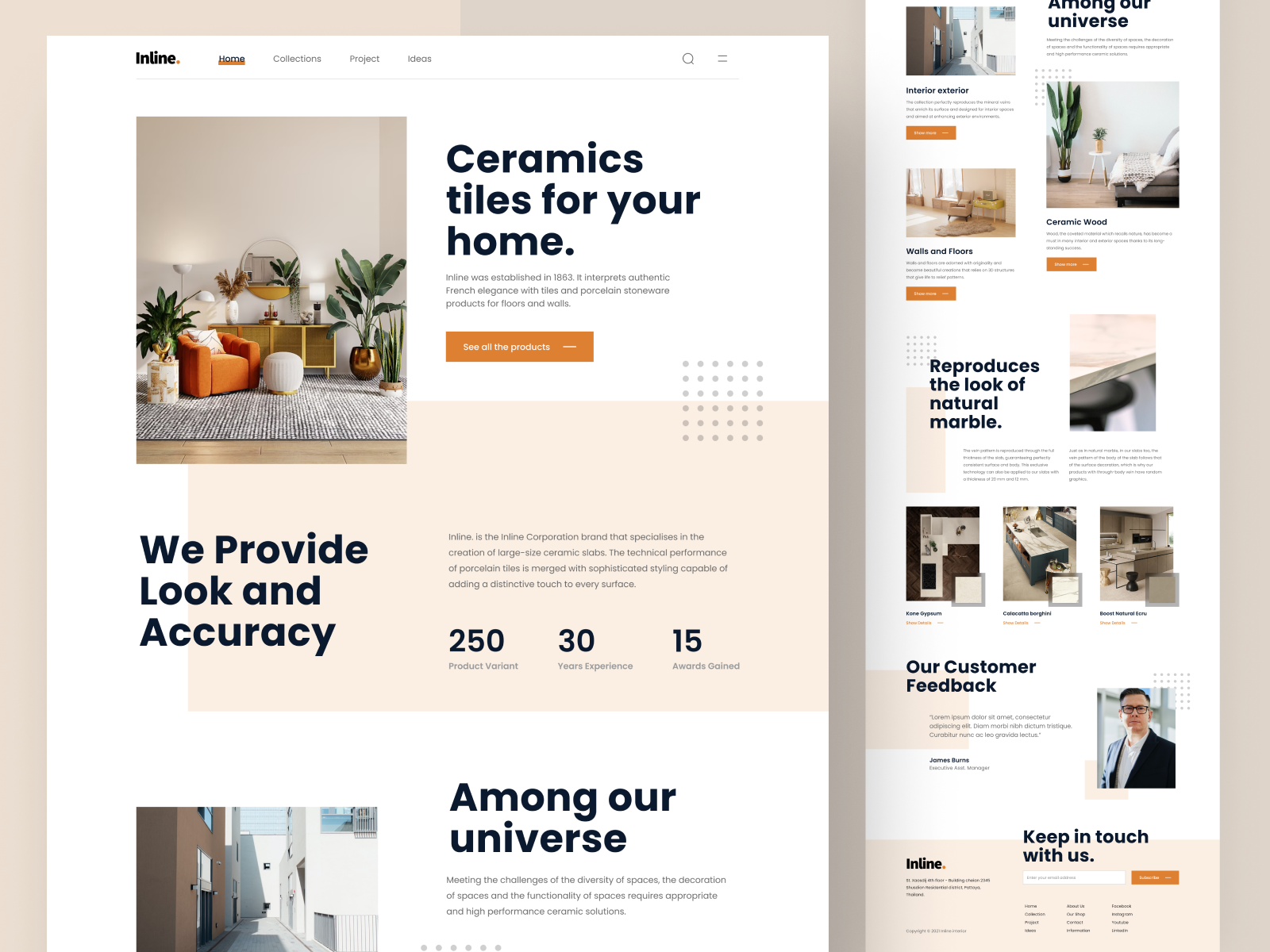 Inline - Ceramics Landing Page by Mohammad Wildan on Dribbble