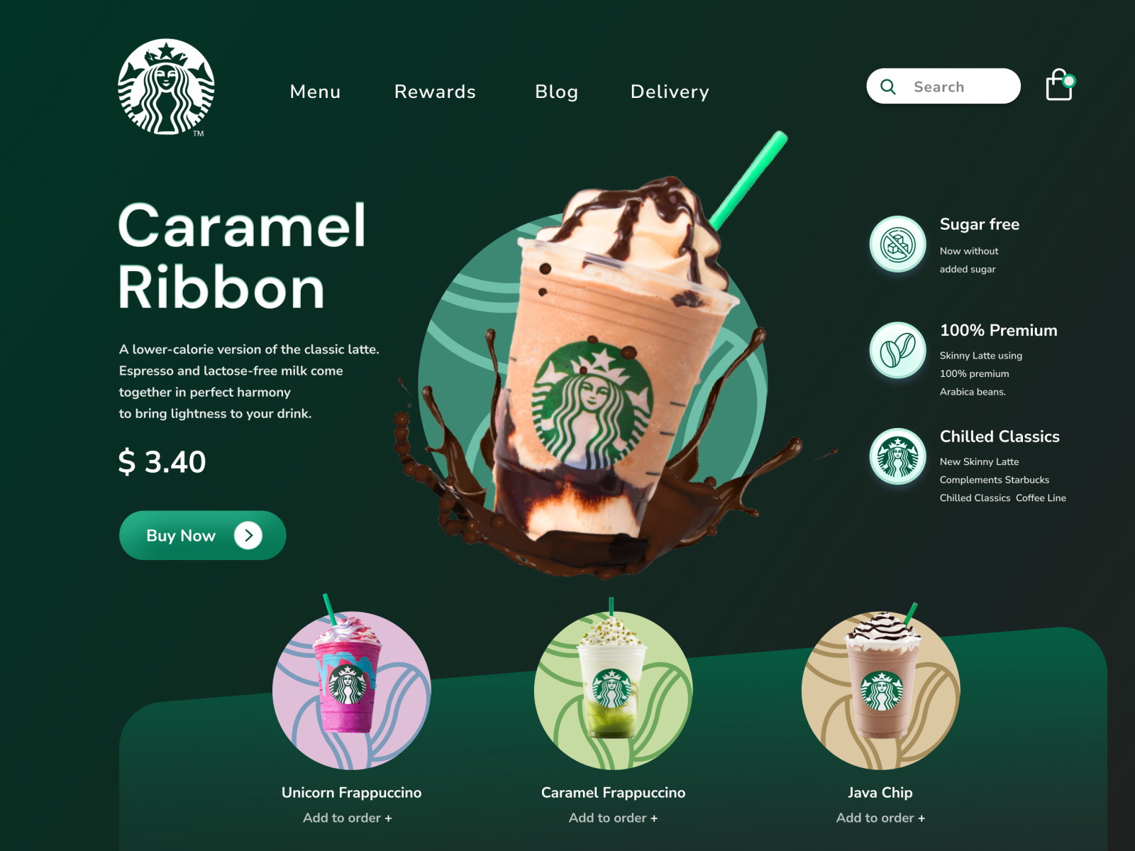 Starbucks Web Page ☕ by Parth Pethani on Dribbble