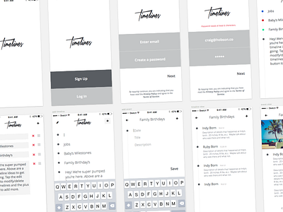 Timelines wire by Craig Hobson on Dribbble