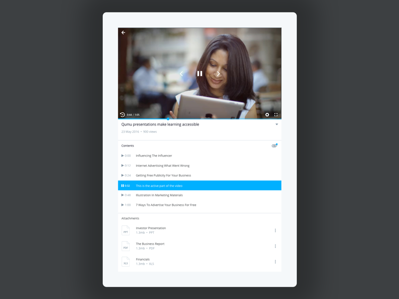 Video Chapters Feature by Peter Berrecloth on Dribbble