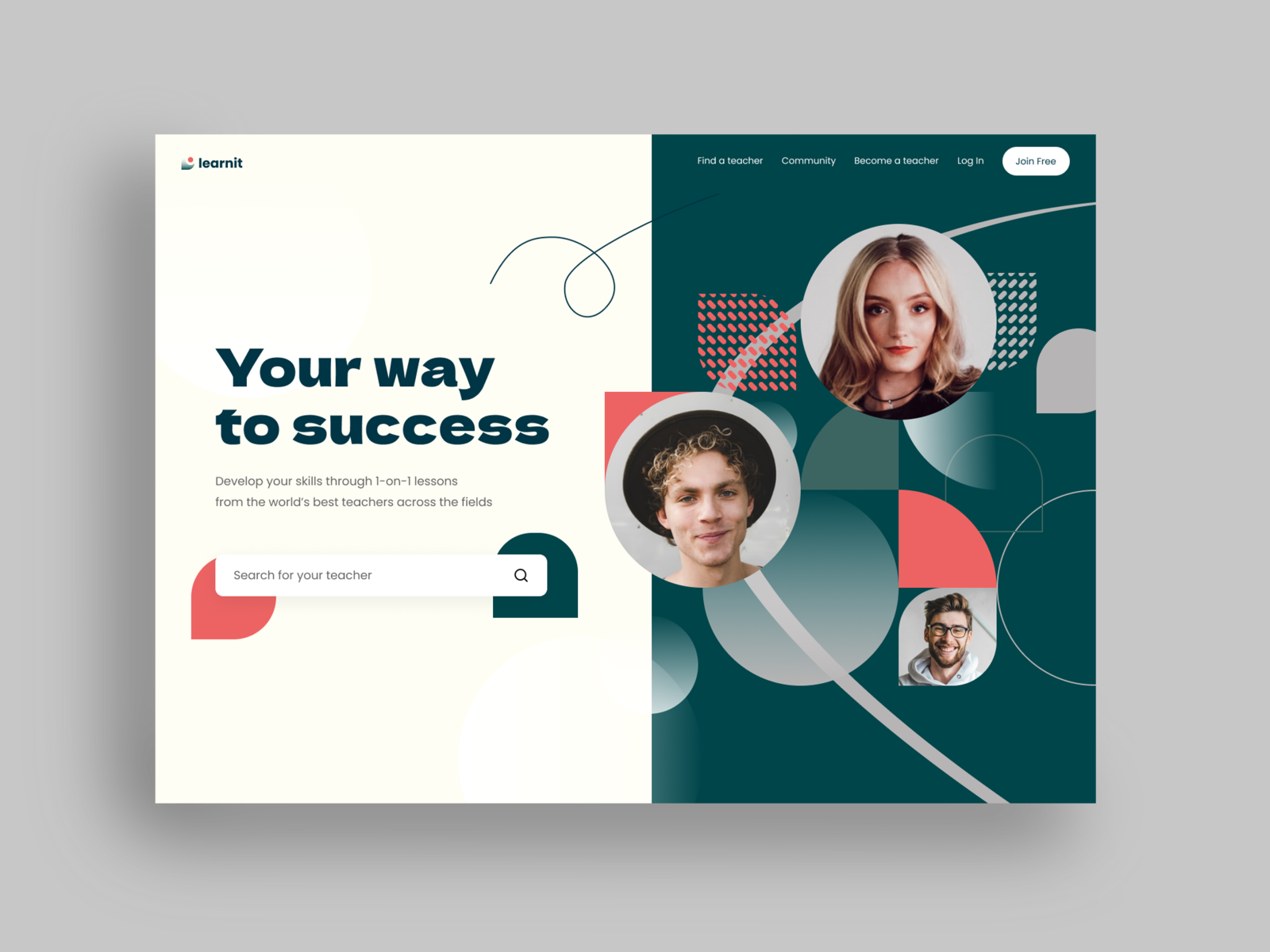 LearnIt – Hero screen by Anastasia Rubi on Dribbble