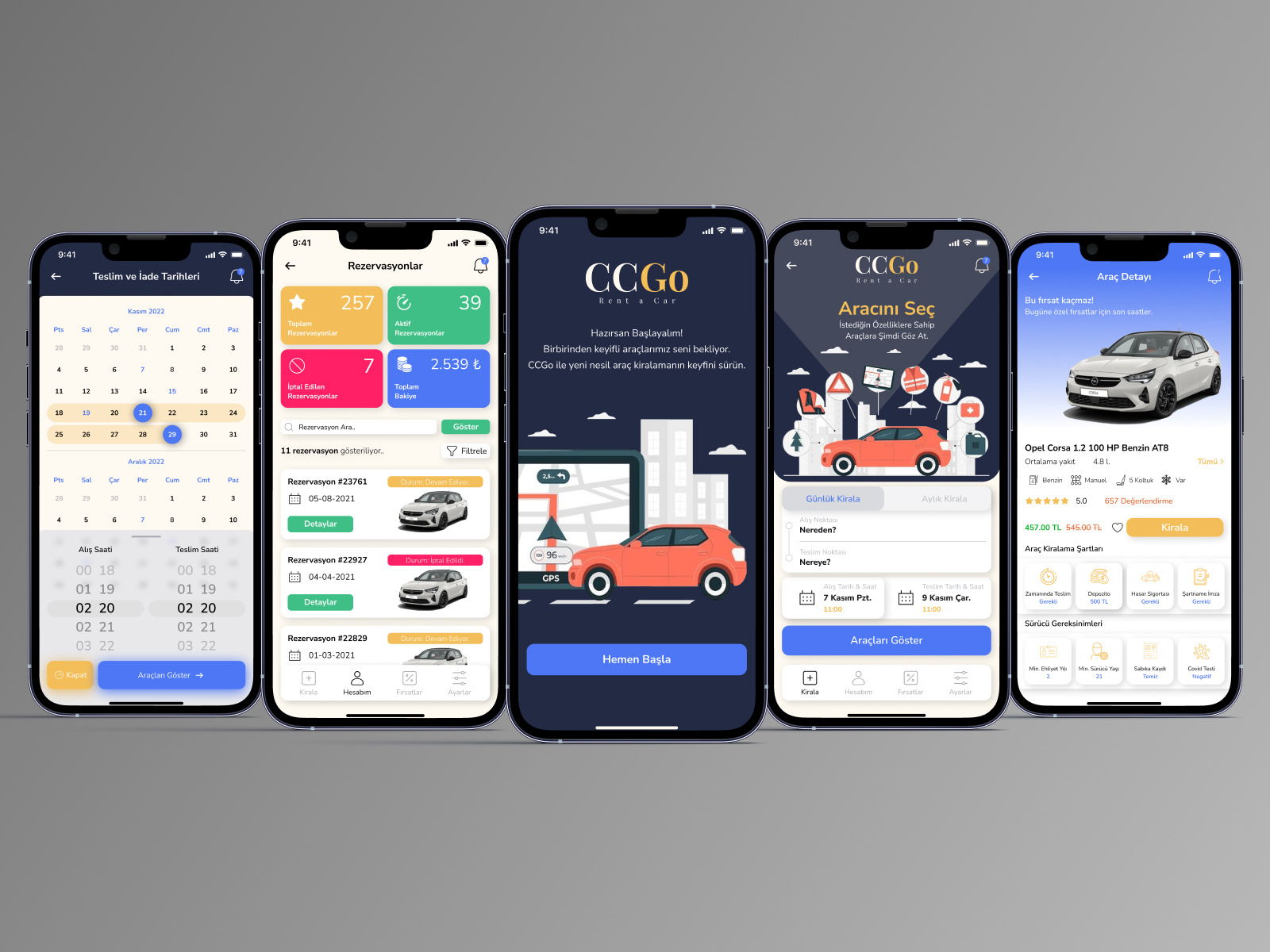 CCGo Rent a Car - Mobile App by Ahmet Akif Çoban on Dribbble