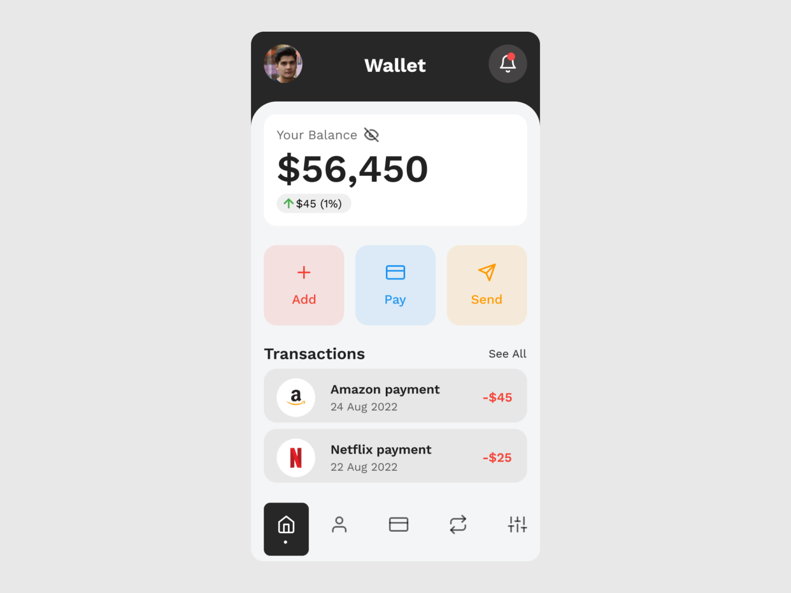 Wallet App by Antriksh on Dribbble