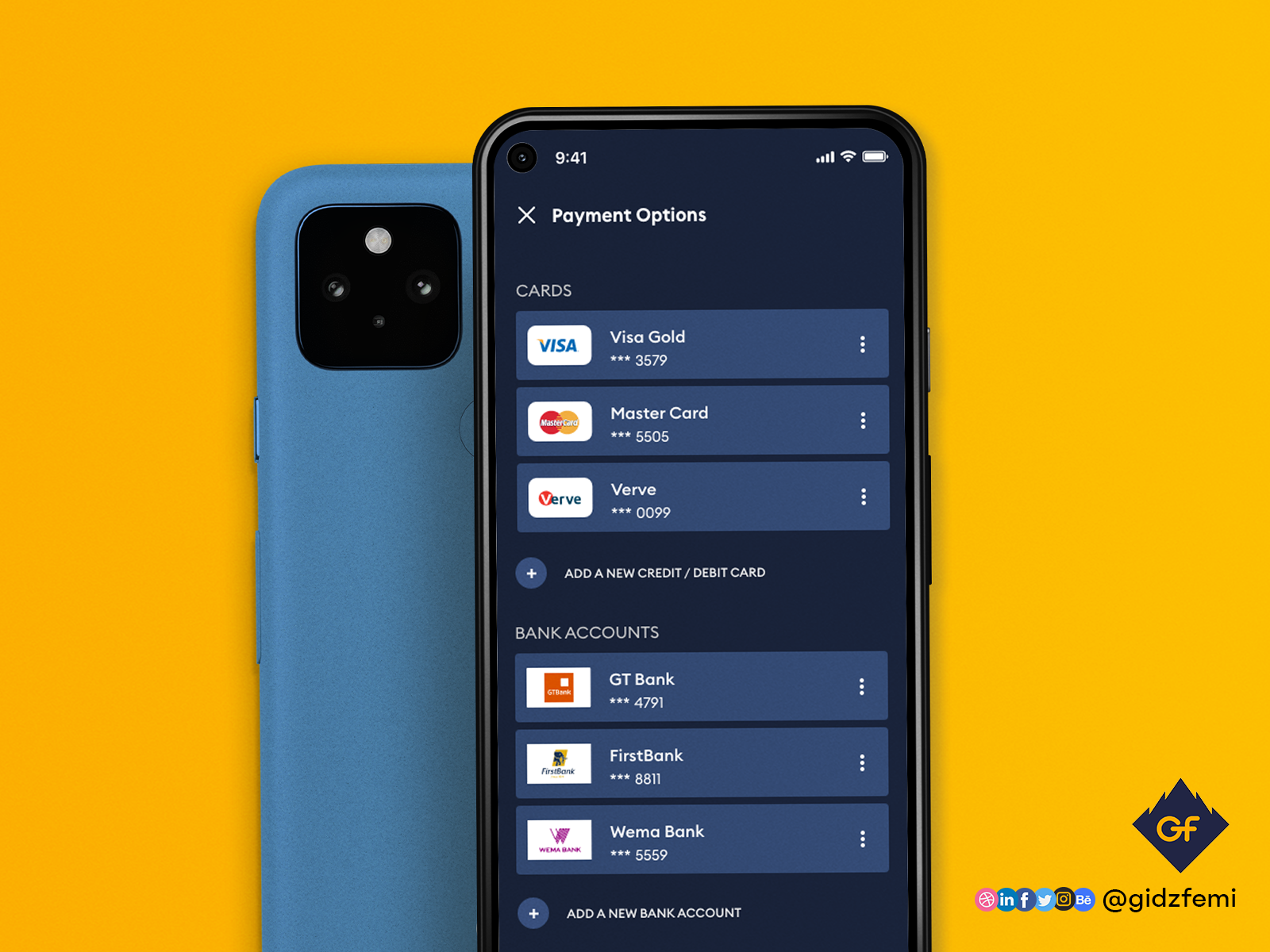 Simple Payment Options Mobile View by Gidz Femi Badejo on Dribbble