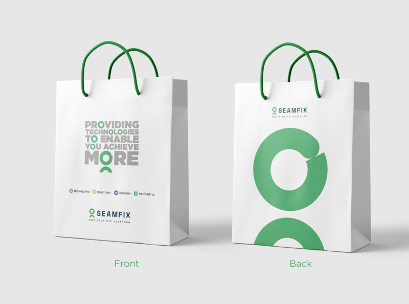 Carrier Bag Design For Seamfix by Gidz Femi Badejo on Dribbble