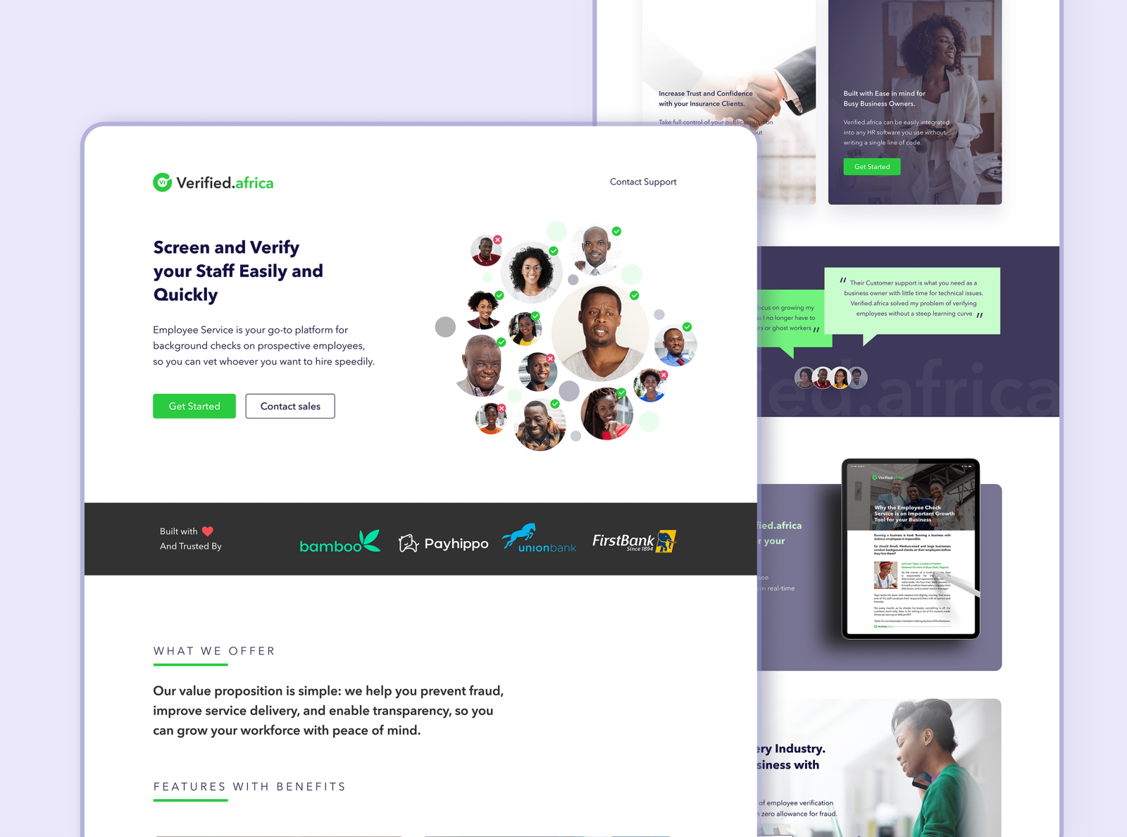Verified Africa Web Design Mockups by Gidz Femi Badejo on Dribbble