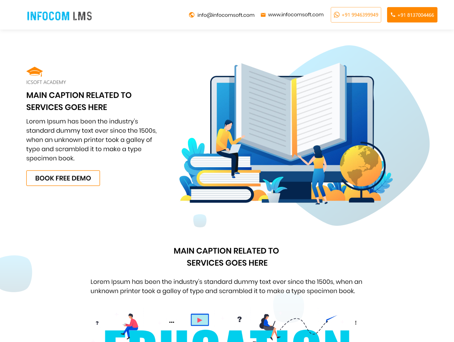 infocom lms by Varnna Sooraj on Dribbble