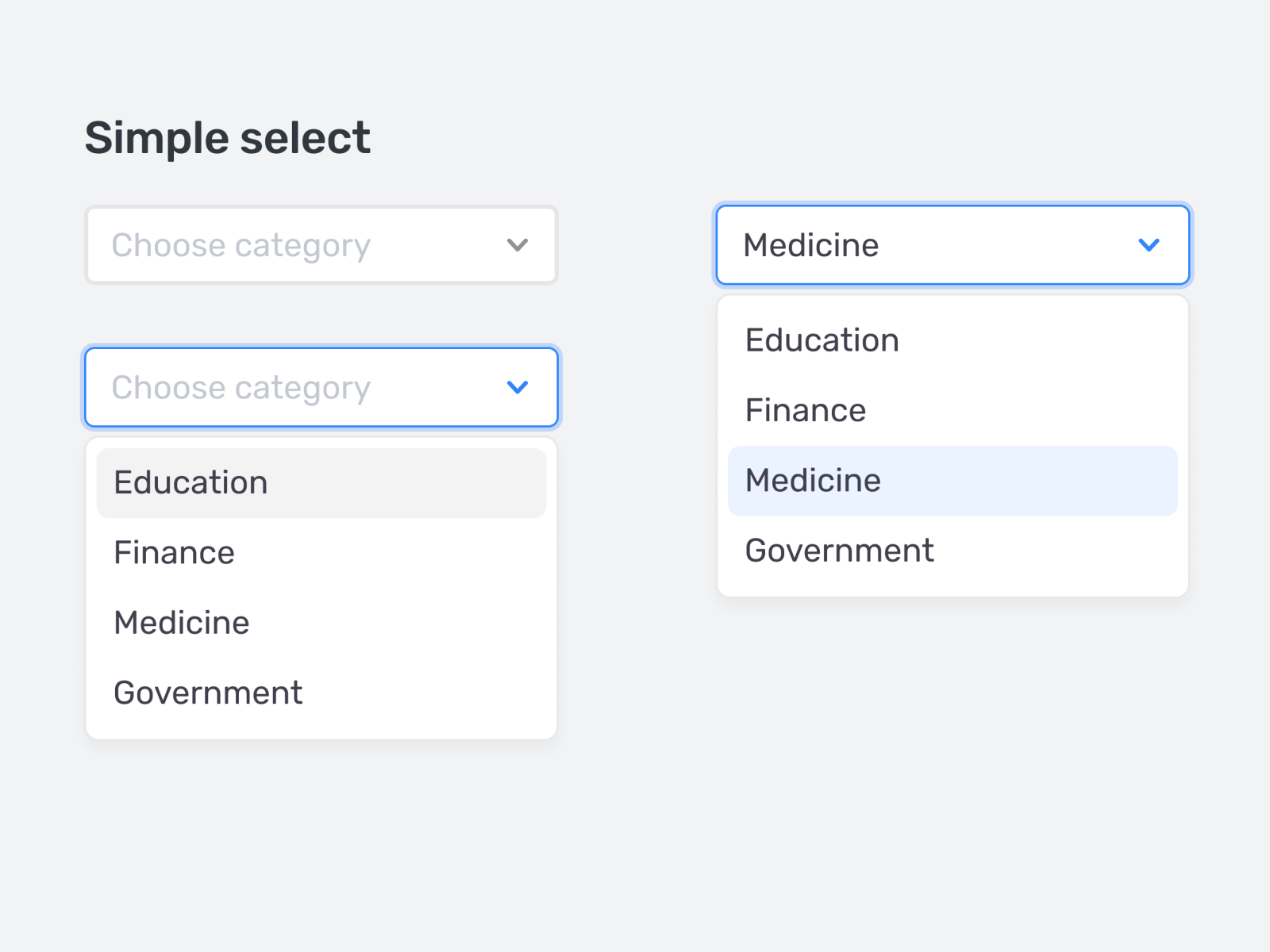 Simple select dropdown by Dmitriy N. on Dribbble
