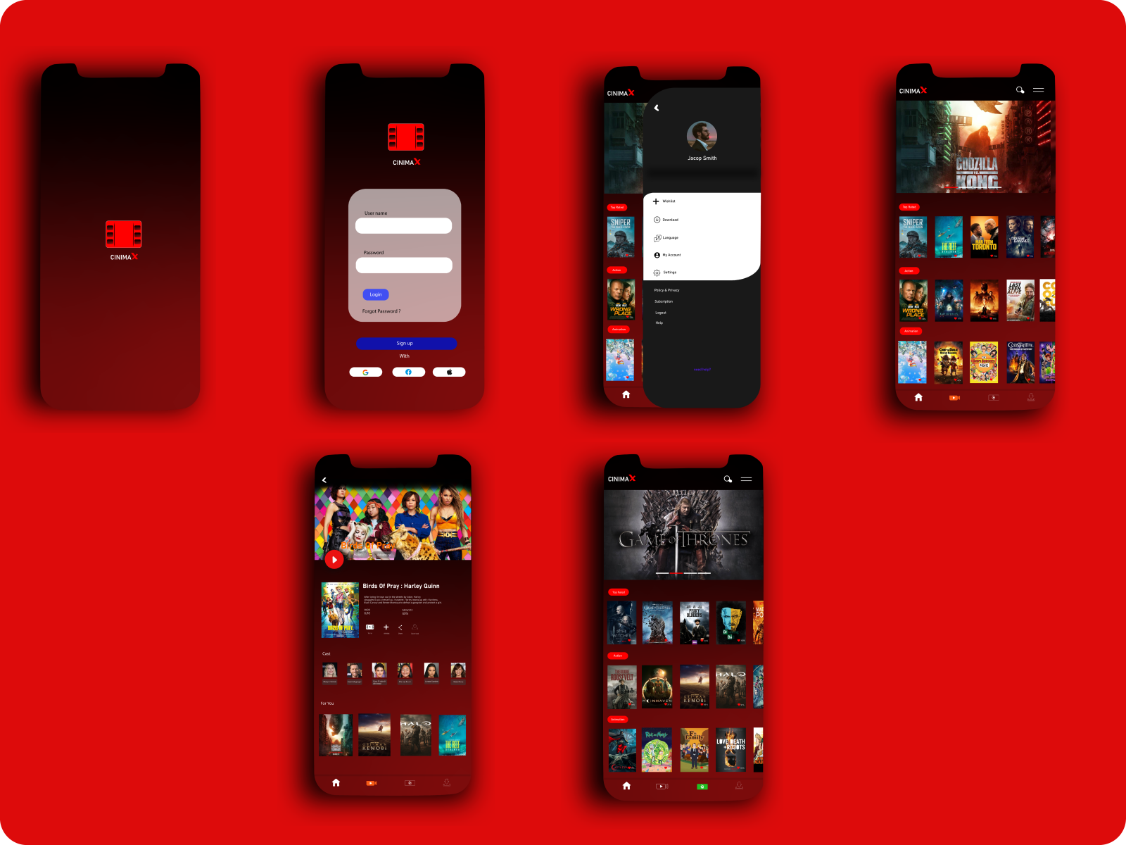 Movie Streamer app UI/UX Designs by Danesh T on Dribbble