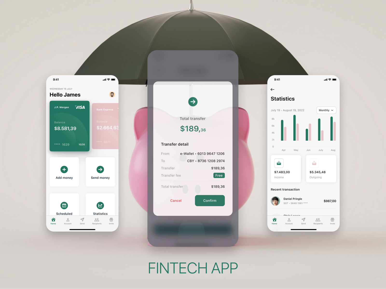 Fintech App Screens by Burak Eryilmaz on Dribbble