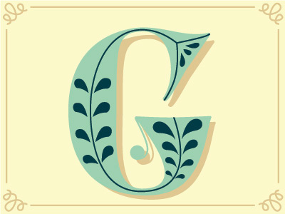 Vintage Drop Caps- G by knickknacks.co on Dribbble