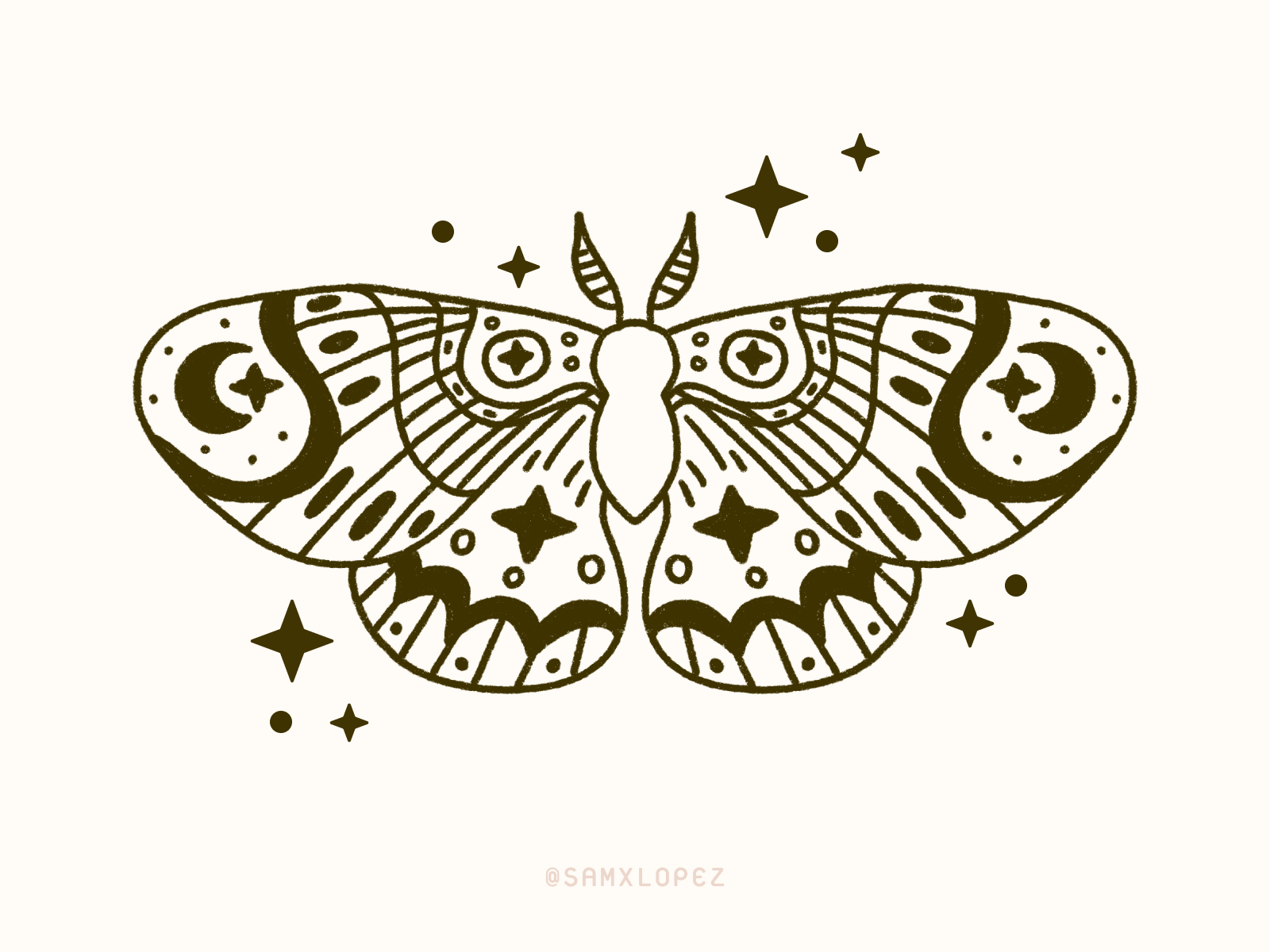 White Moth Tattoo