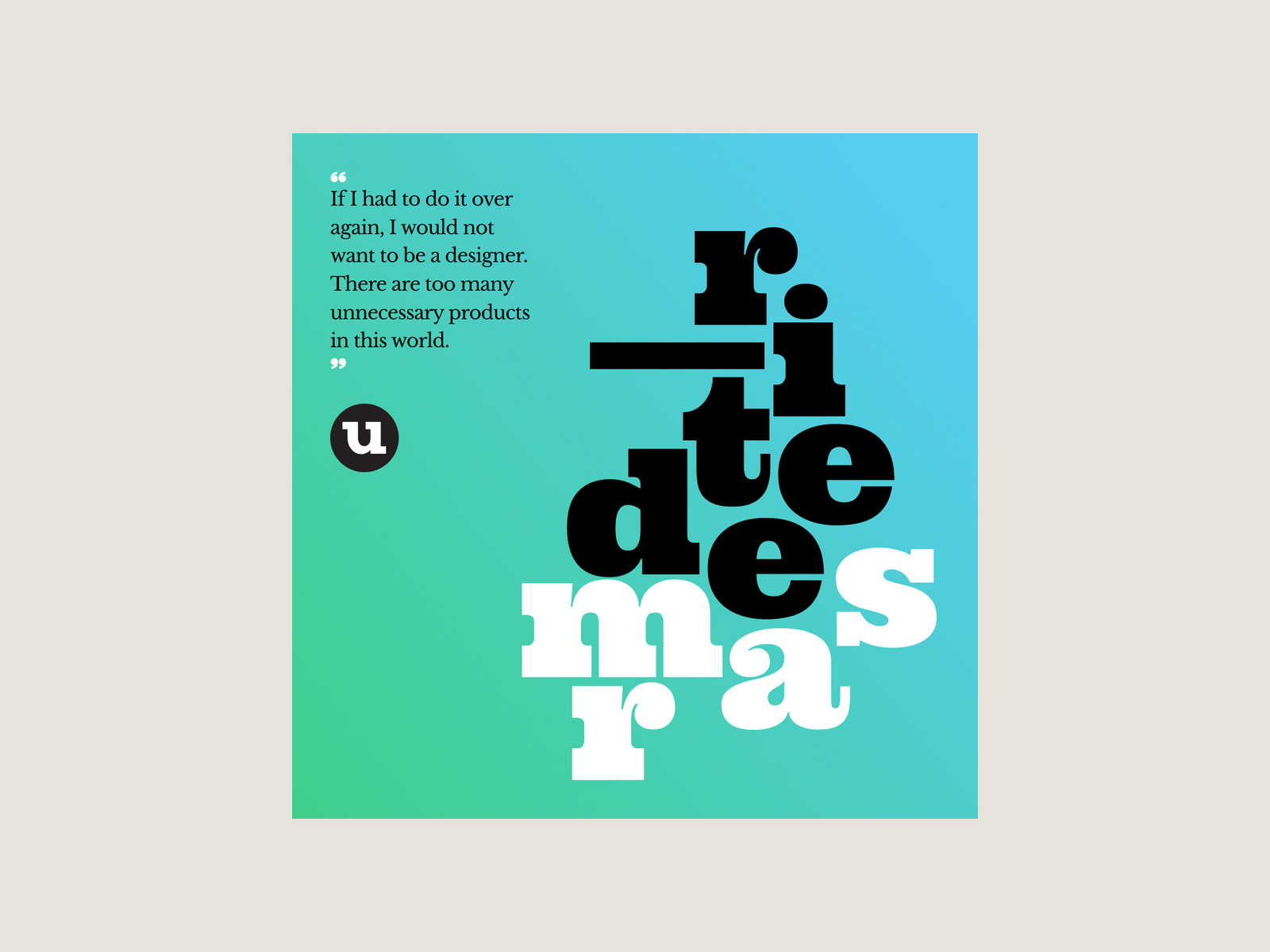 Dieter Rams by Karthik Meenakshisundaram on Dribbble