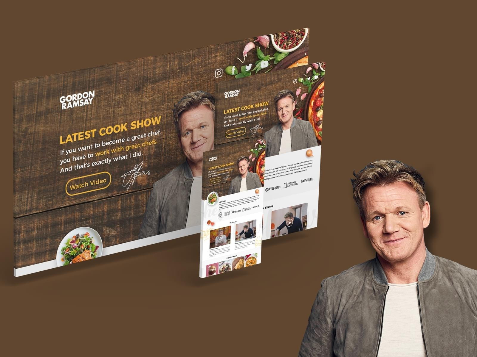 Gordon Ramsay Landing Page Mockup by Jackson Yew for Funnel Duo on Dribbble