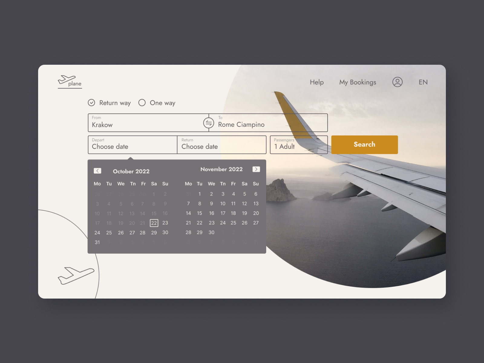 Airline tickets booking design by Anna Romaniuk on Dribbble