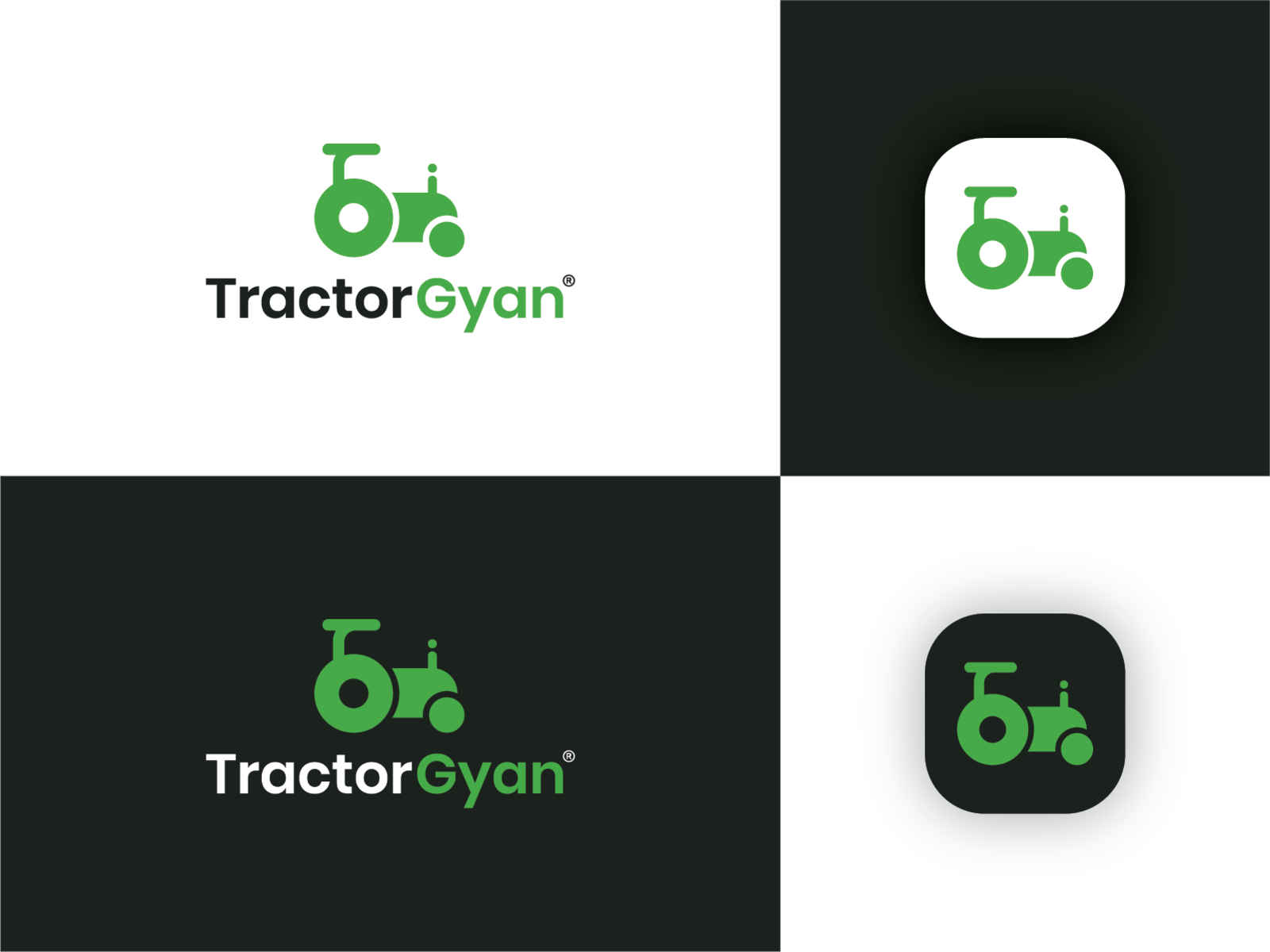 Tractor Gyan Logo & Design Concept by Santosh Kewlani on Dribbble