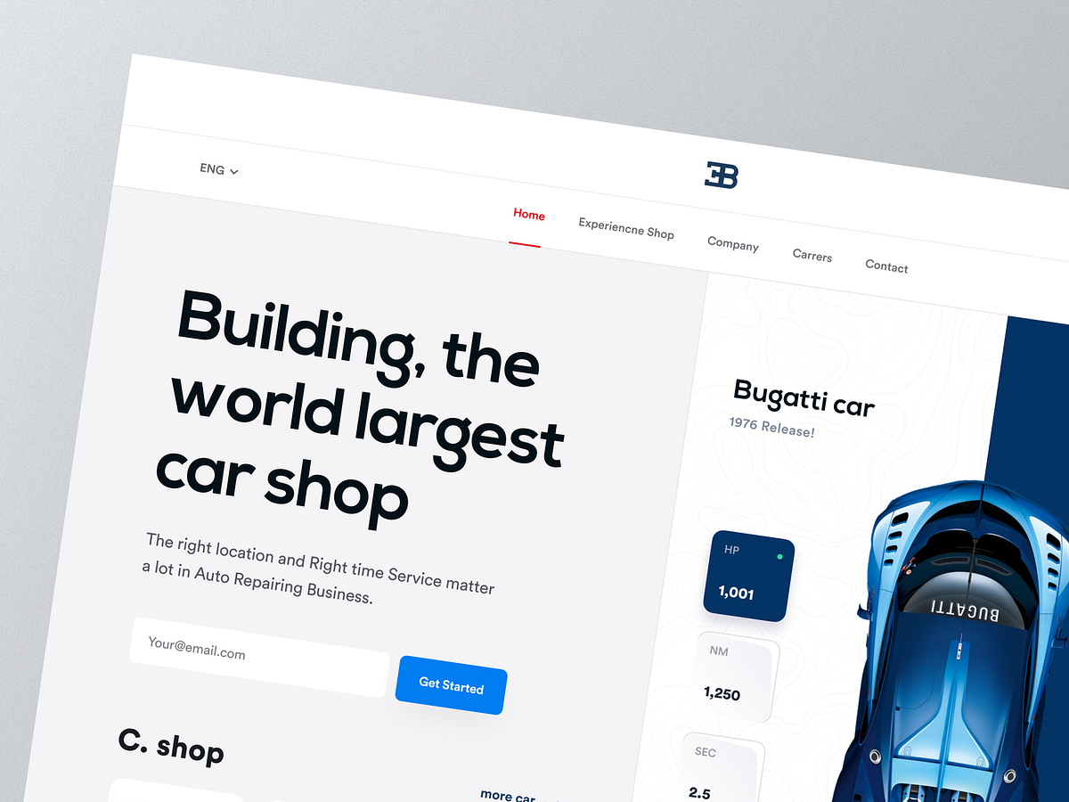 Car Shop Header Design by Sayem🌟 on Dribbble