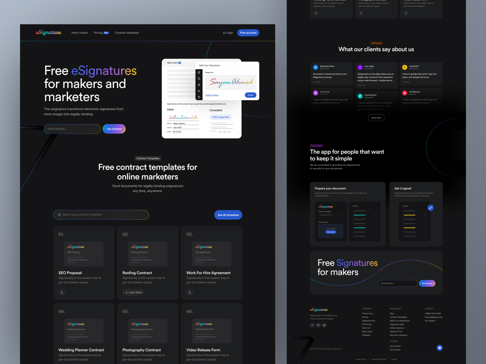 eSignature Website by Sayem🌟 on Dribbble