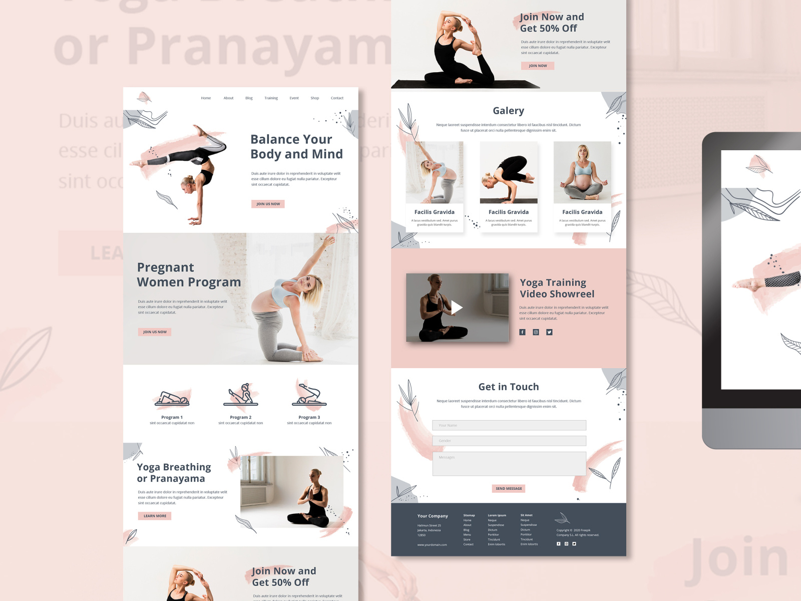 Yoga Landing Page by Arun Sharma on Dribbble
