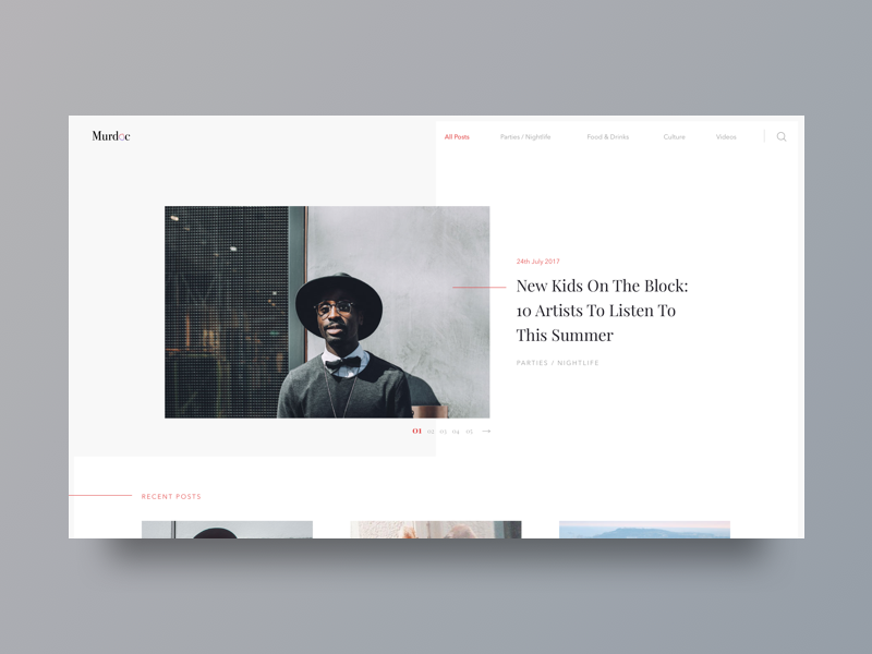 Blog UI by Thea Cheang on Dribbble