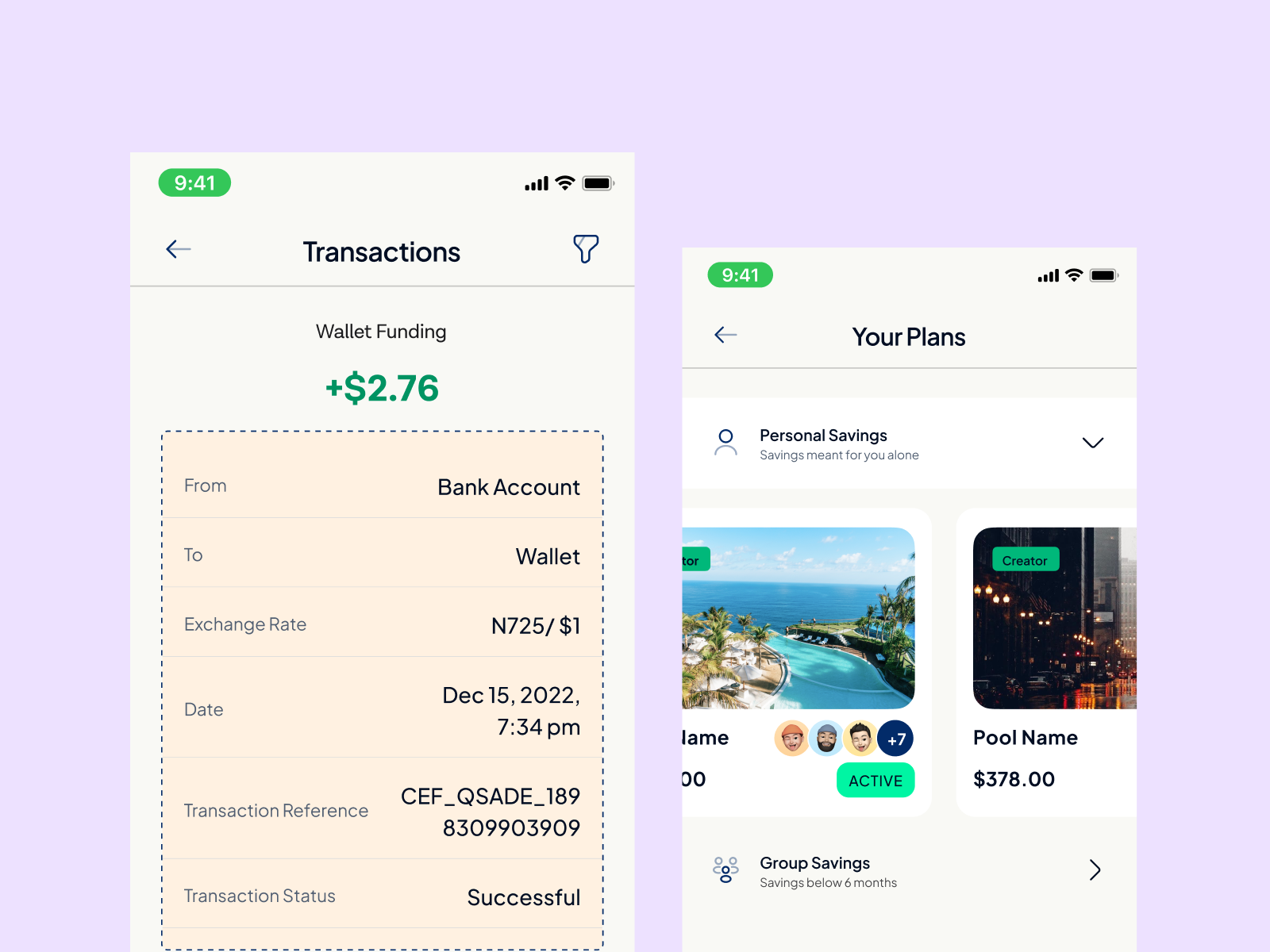 UI Designs (Wallet Transactions) by Saviour Inyang on Dribbble