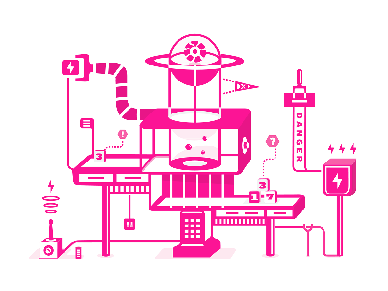Machine Dribbble by Patryk Bełc on Dribbble