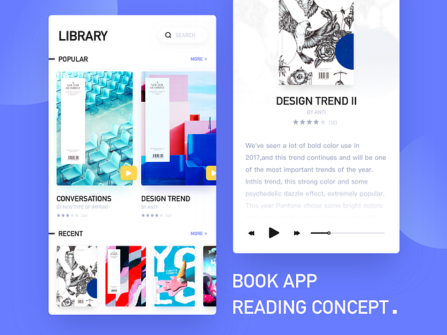 Library App designs, themes, templates and downloadable graphic ...