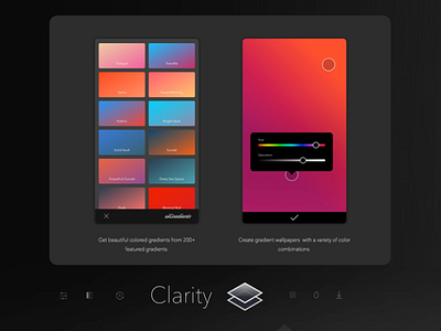 Clarity - Wallpaper Editing App: Create your Gradient by Todd.J on Dribbble