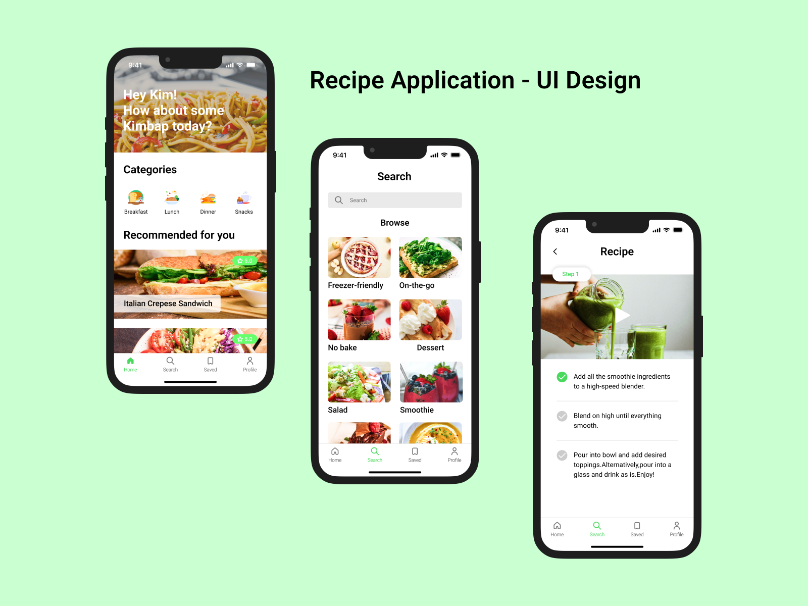 Recipe Application - UI Design by sonu baby on Dribbble