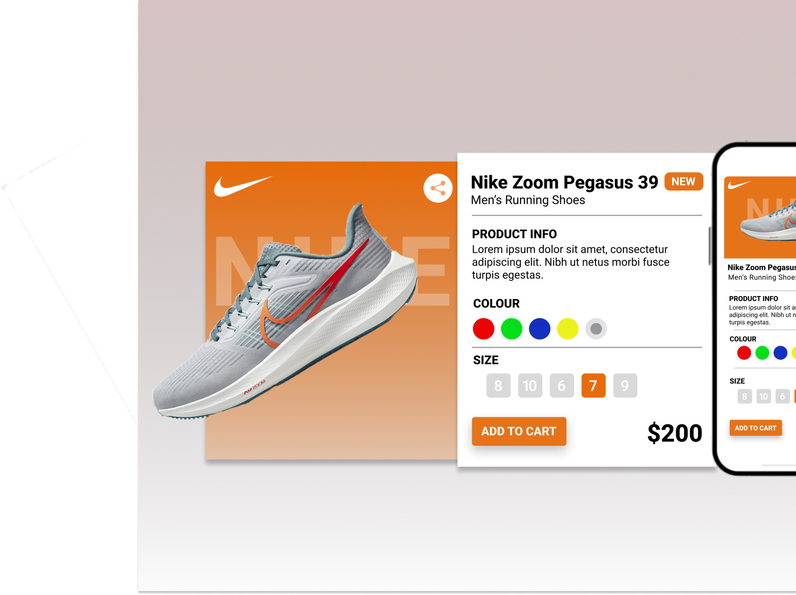 Shoe product card by Enoch Adedeji on Dribbble