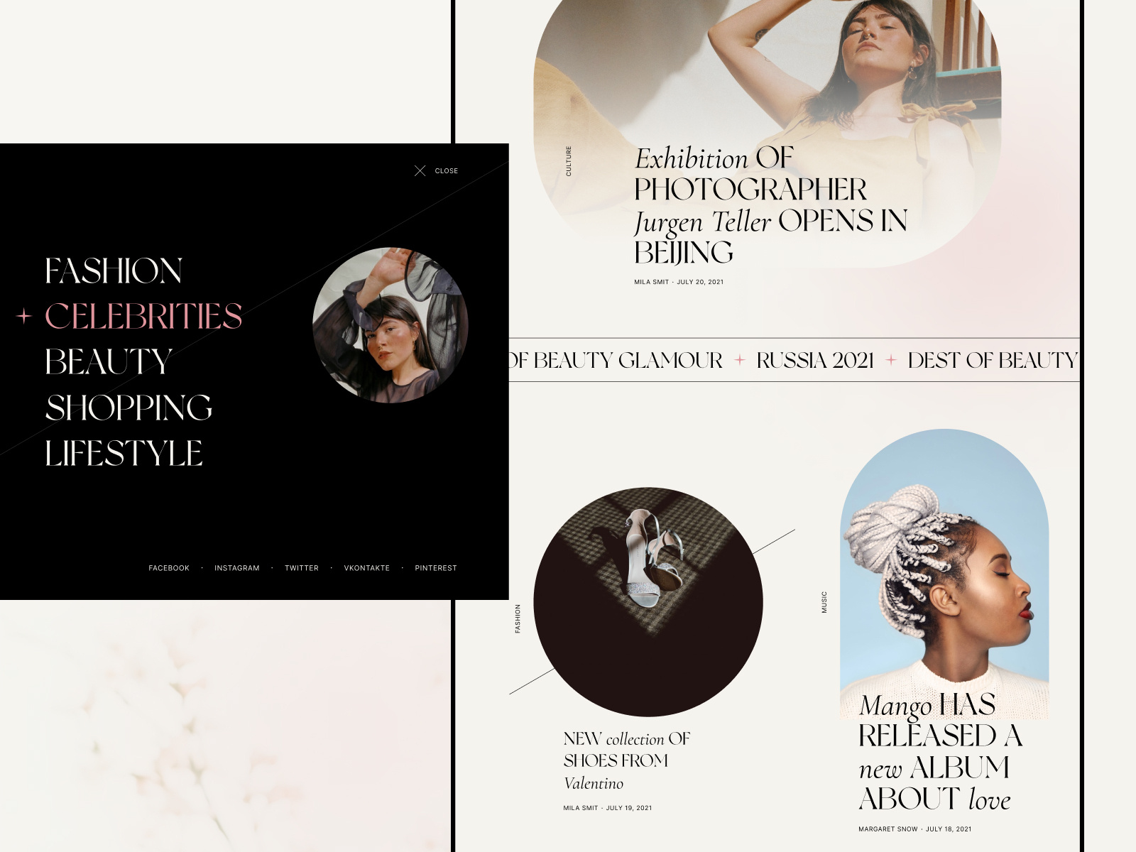 Fashion News for GLAMOUR. Concept. by Anna Sereda on Dribbble