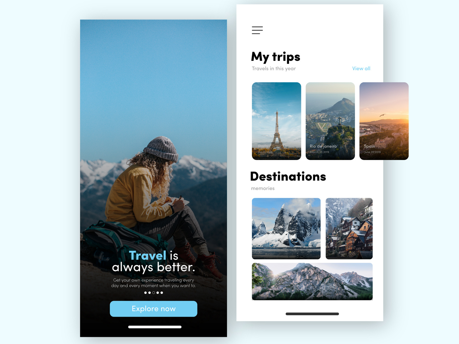 Travel Ui Design App by ux.jesu on Dribbble