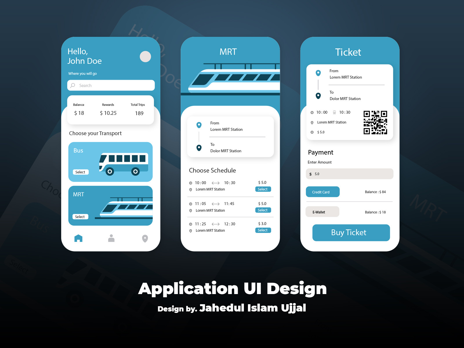 Application UI Design - by UJJAL by Jahedul Islam Ujjal on Dribbble