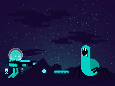 Alien shooter game design by Sulenko Mykyta on Dribbble