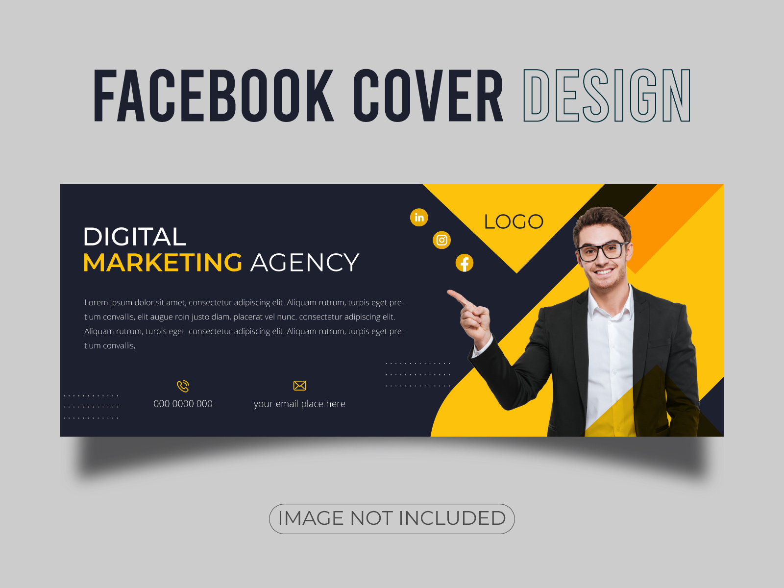 Facebook cover banner template by Gulam Mustofa on Dribbble