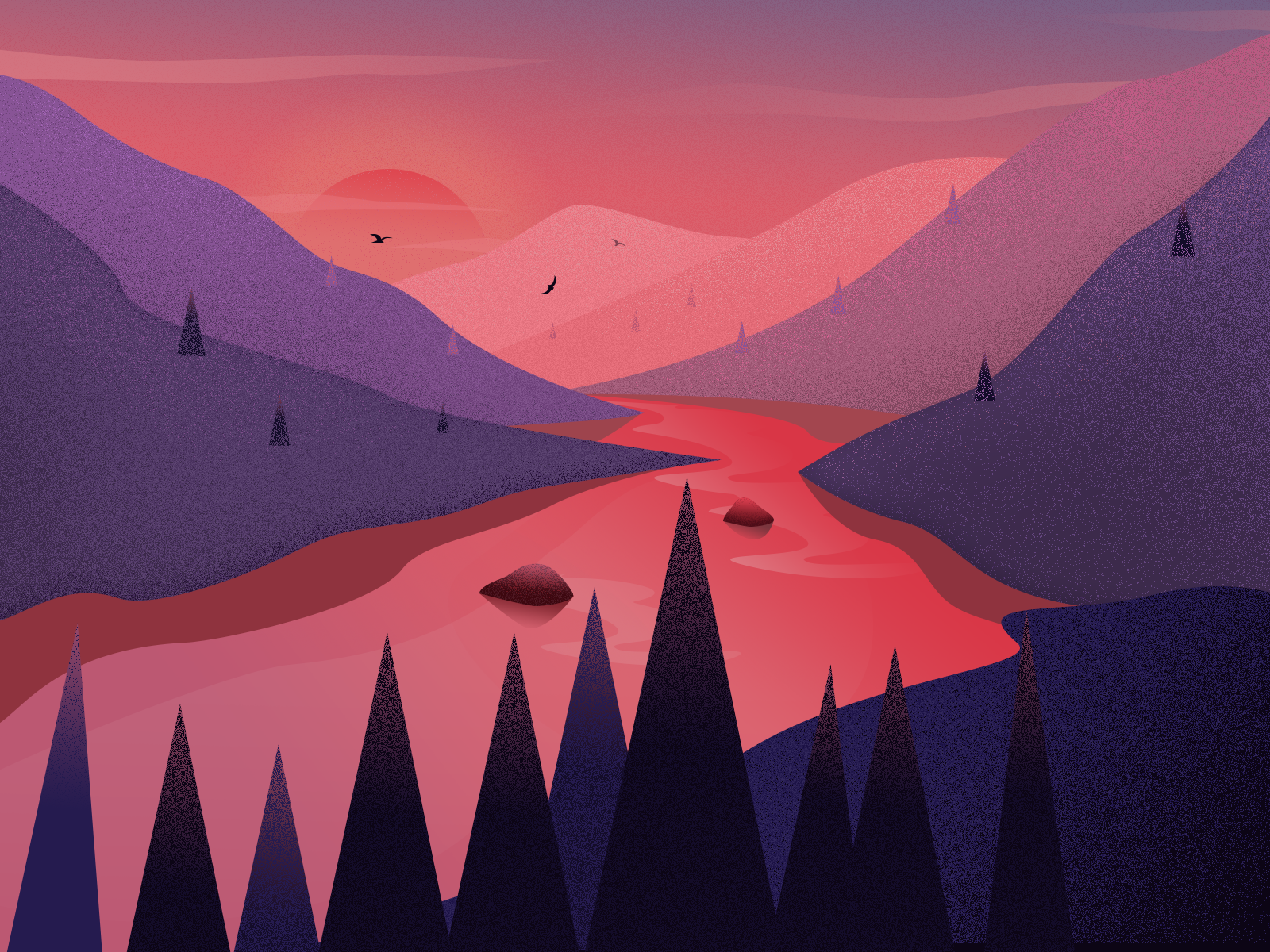 landscape by Evelyn on Dribbble