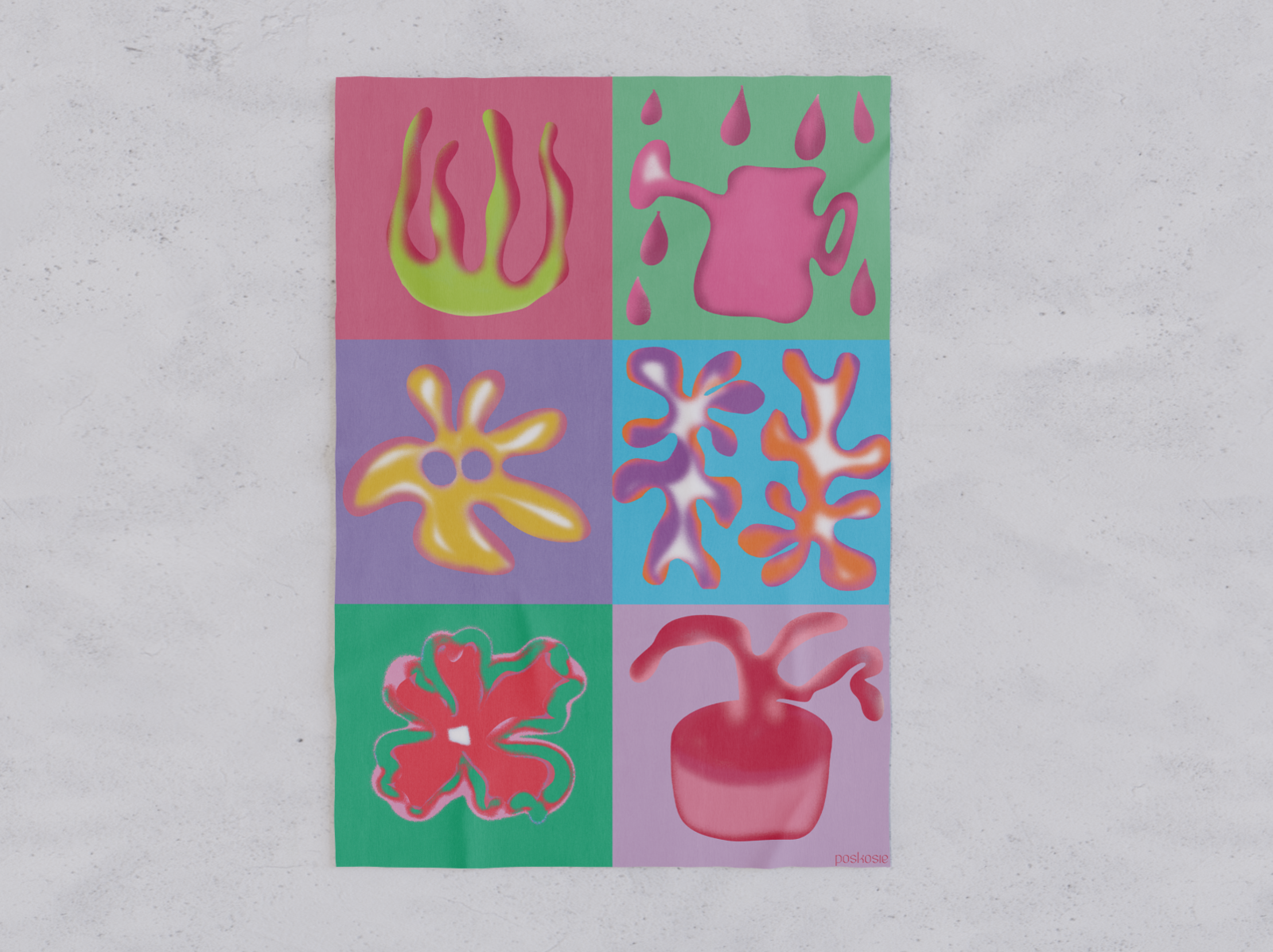 Flowerish poster design by Arina Bozhok on Dribbble