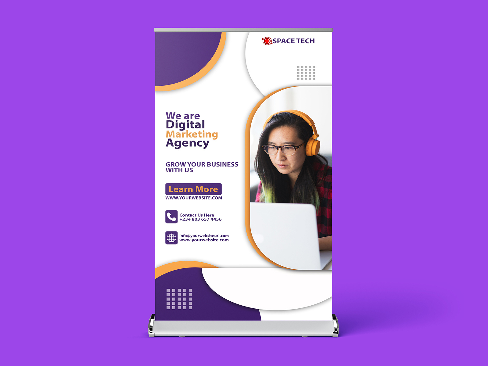 Digital marketing - Roll-up banner design by Joshua Matthew on Dribbble