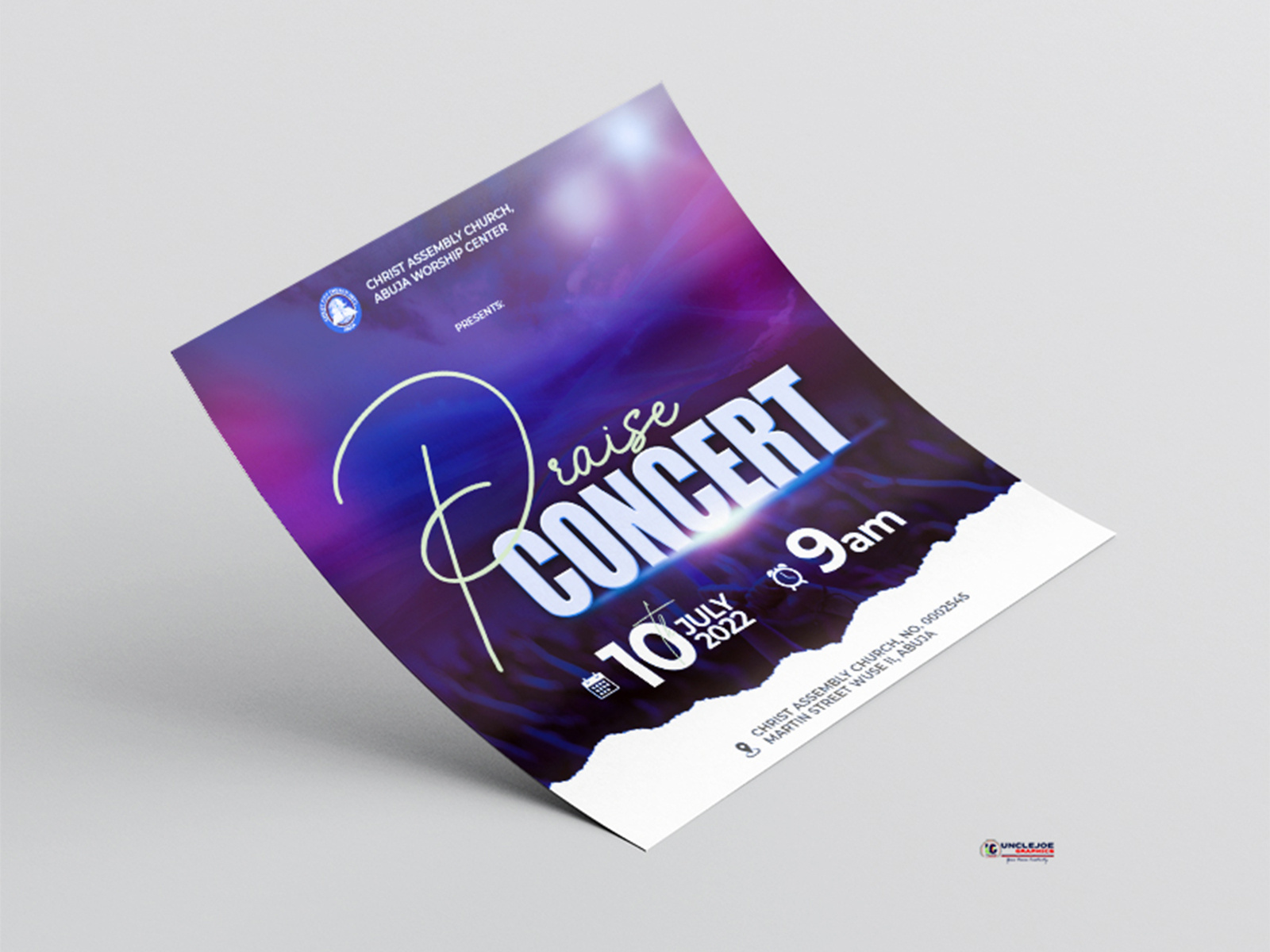 Dribbble - Church Flyer Design - Praise Concert.jpg by Joshua Matthew