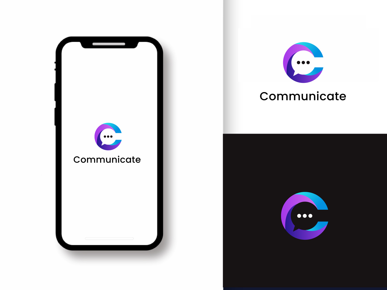 Communicate logo by Hasan on Dribbble