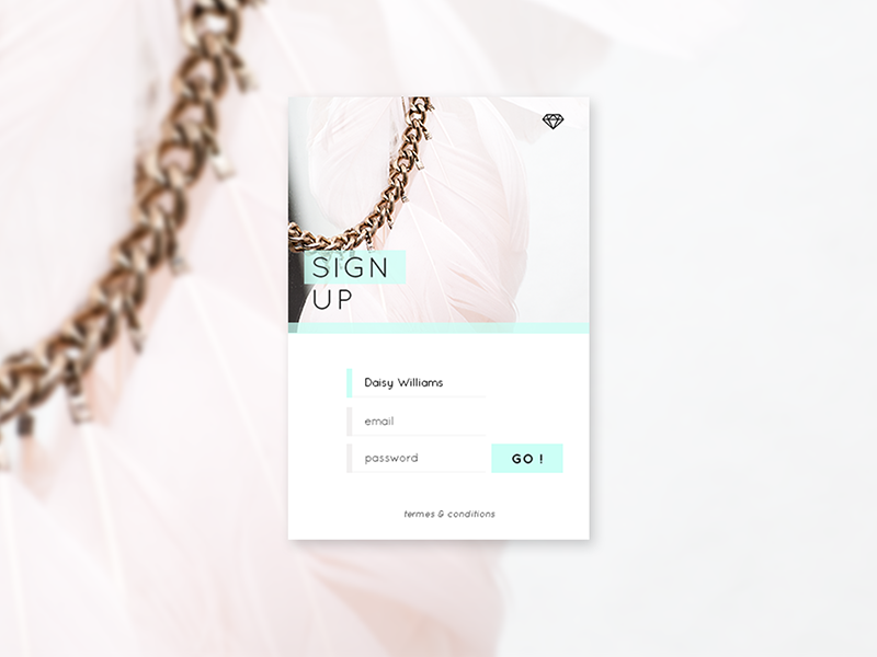 Daily UI / Sign Up by Camille Brodard M. on Dribbble