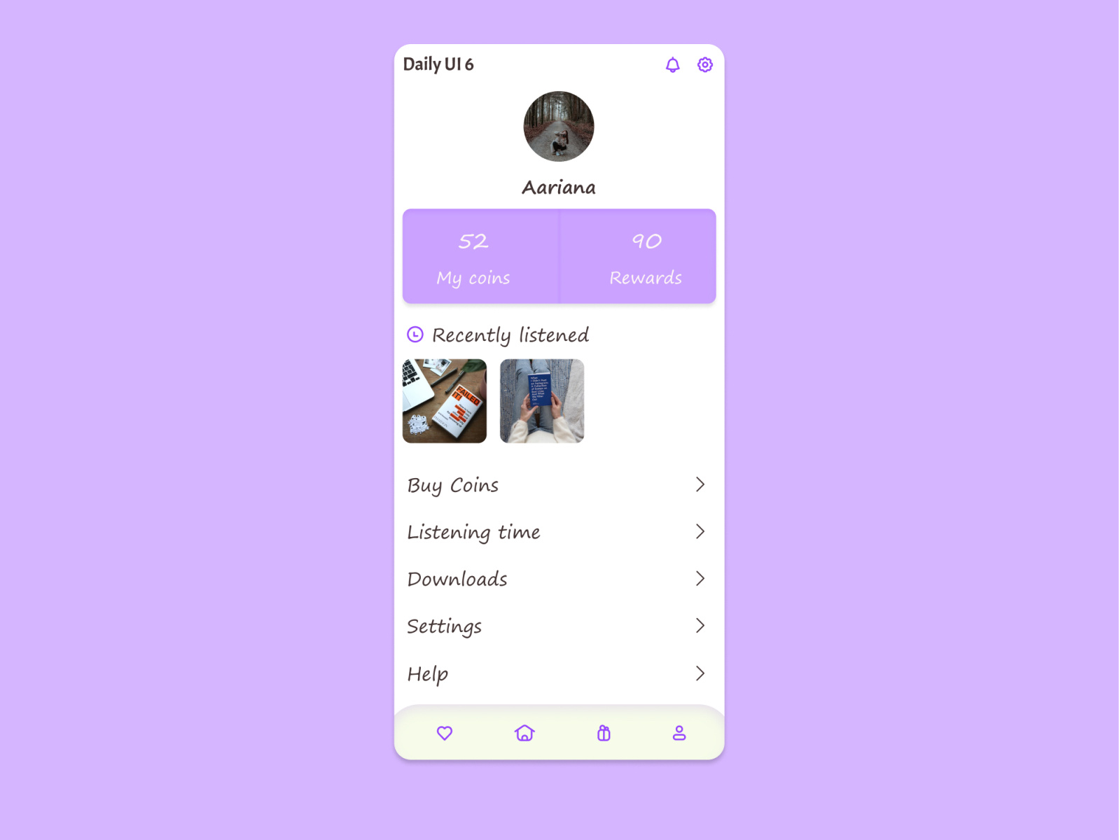 Daily Ui 006 by Sruthi on Dribbble
