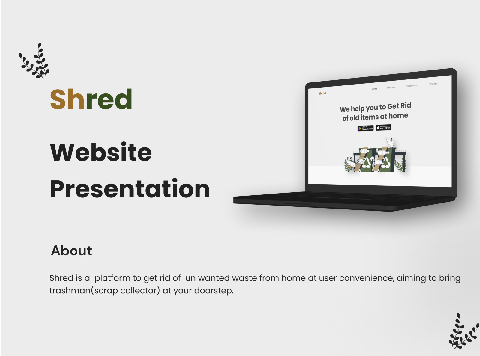 Website Presentation - Shred by Ravi Magadi on Dribbble