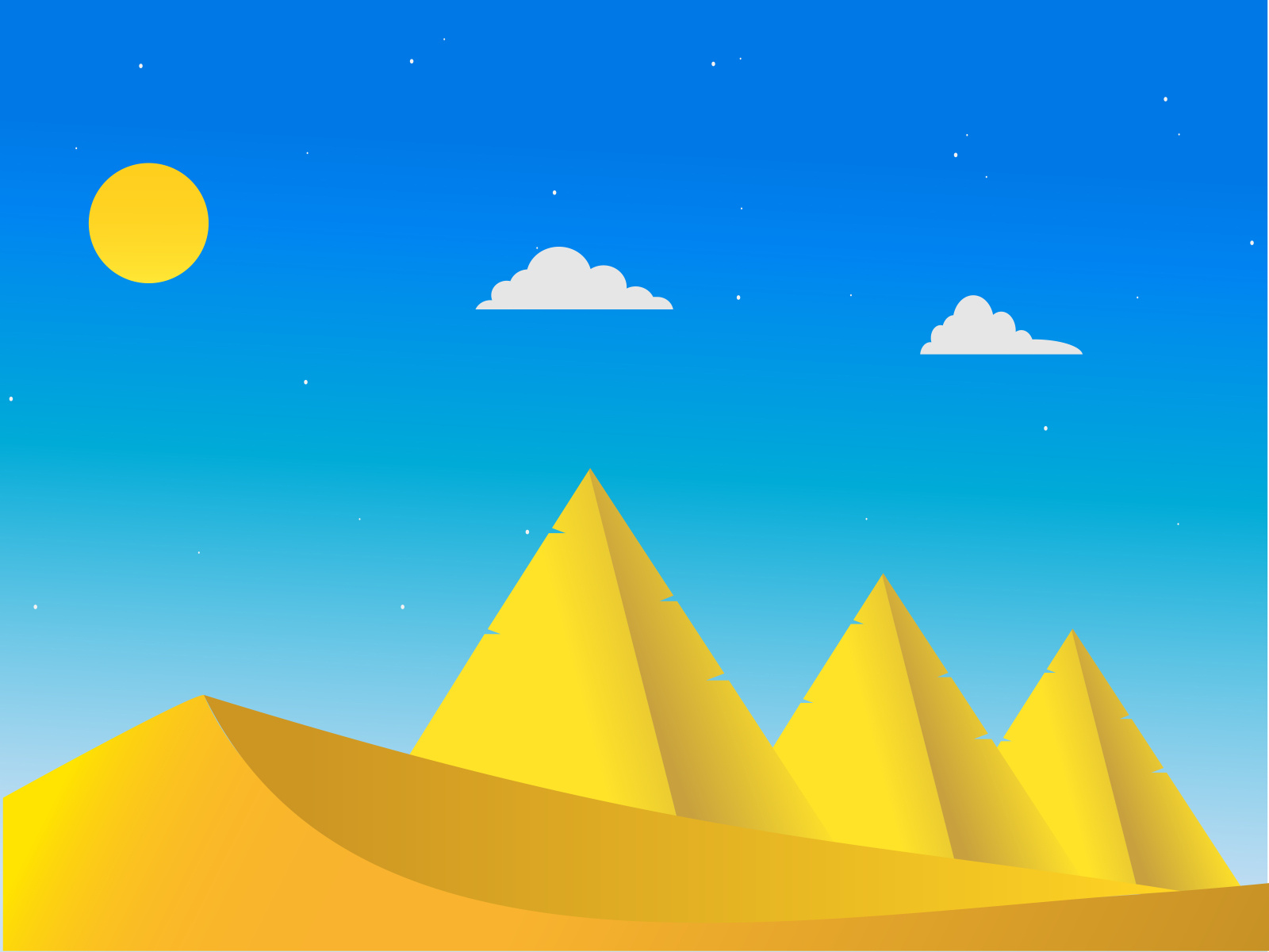 Desert Illustration by Himanshu Sharma on Dribbble